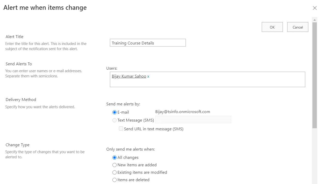 SharePoint alerts - Create and Manager Alerts in List or Library - SPGuides