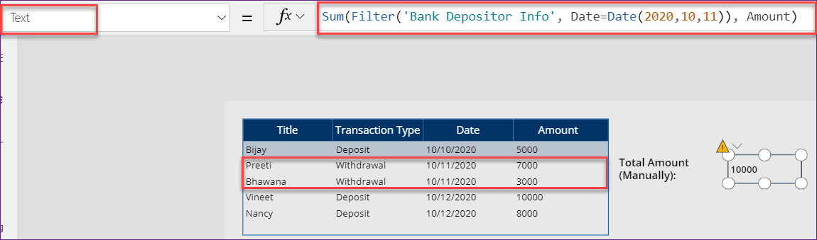 Powerapps Sum Function Get Sum Of A Column Powerapps Spguides 0167