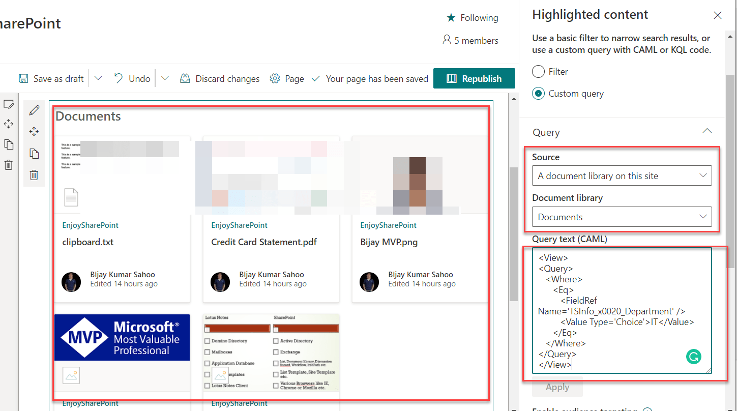 SharePoint Online Highlighted Content Web Part - SPGuides