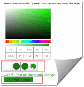 SPFx SwatchColorPicker Office UI Fabric React Control example ...