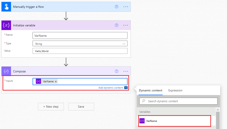 Power Automate Initialize Variable - SPGuides