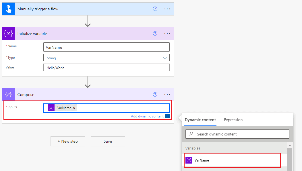 Power Automate Initialize Variable - SPGuides