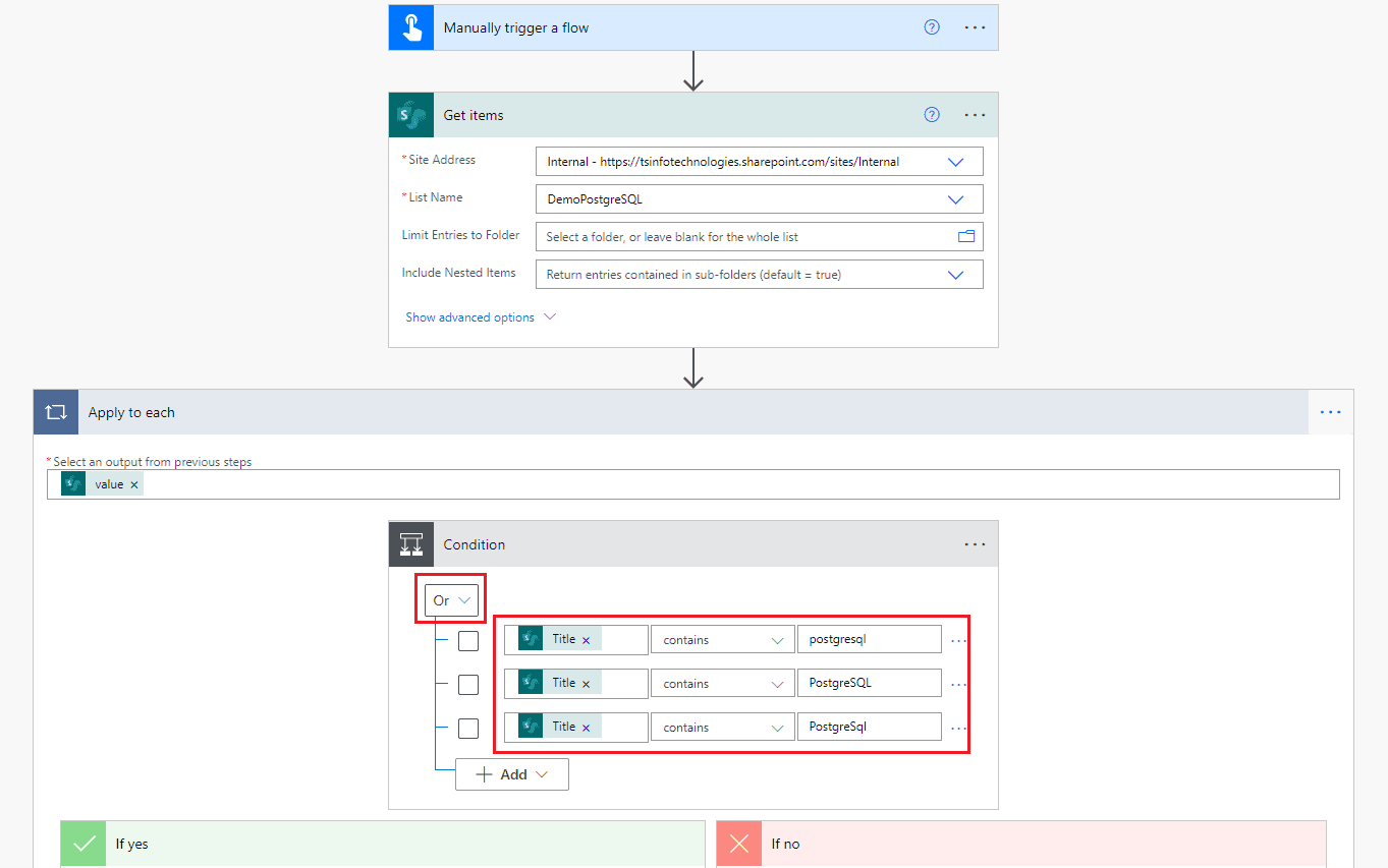 Power Automate Sharepoint Get Items Filter Query Contains Is Not Valid