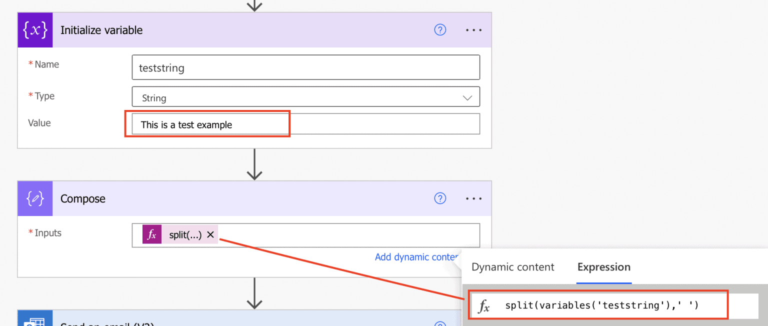 How to split a string into an array in Power Automate? - SPGuides