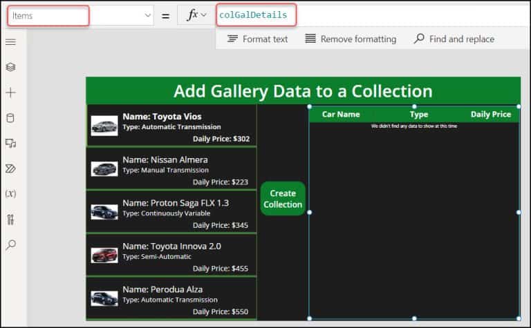 How To Add Gallery Data To A Collection In Power Apps Sharepoint And Microsoft Power Platform