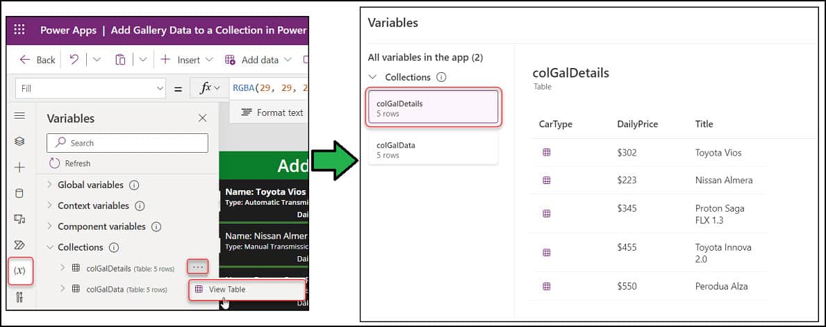 How To Add Gallery Data To A Collection In Power Apps Sharepoint