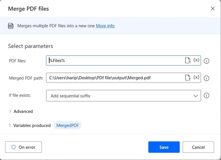 How to Merge Pdf files in Power Automate Desktop? - SharePoint & Microsoft Power Platform ...