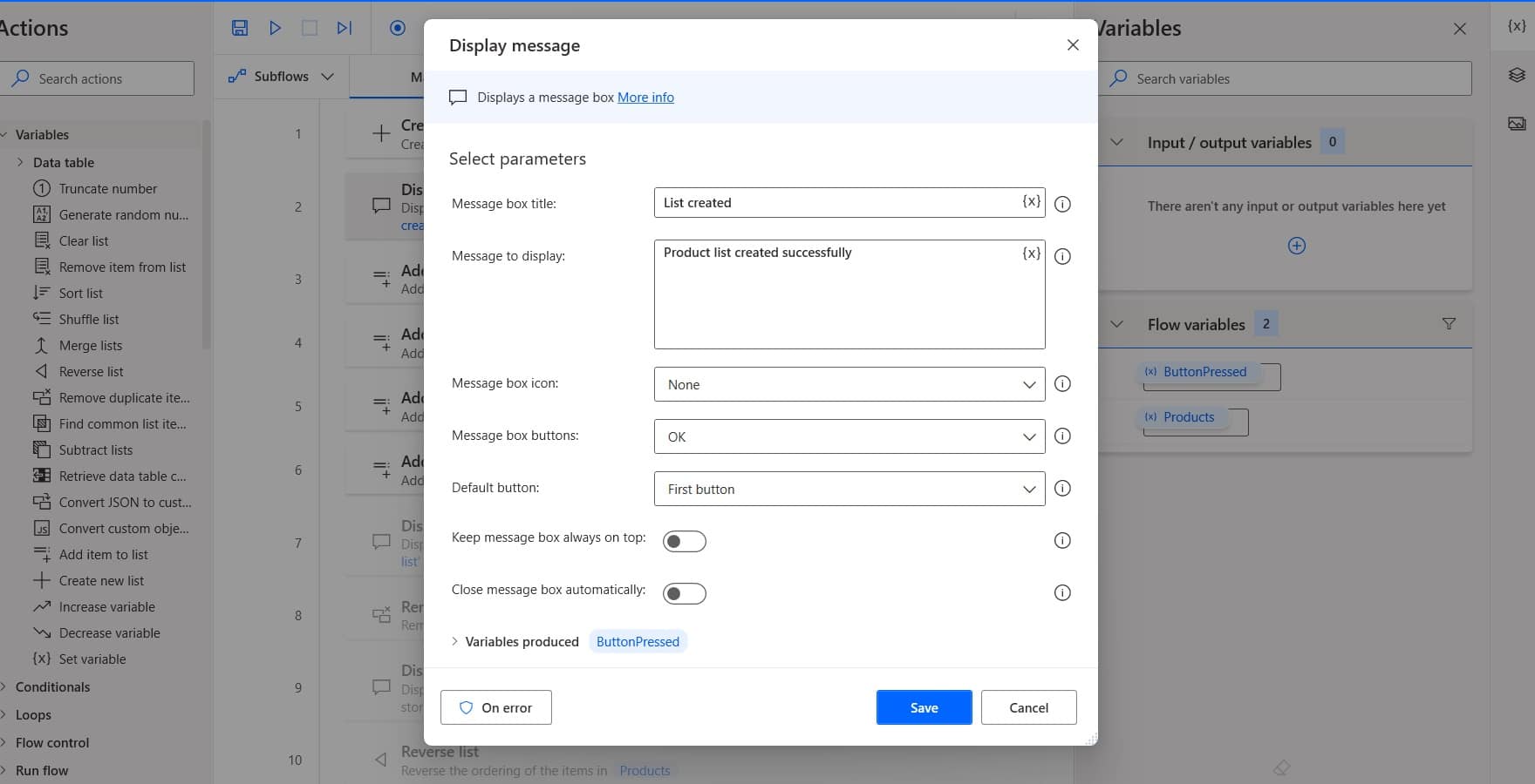 List variables in Power Automate Desktop - SharePoint & Microsoft Power Platform Tutorials ...