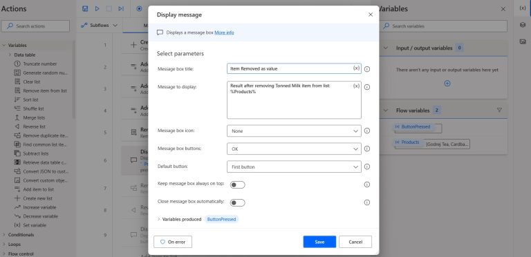 List variables in Power Automate Desktop - SharePoint & Microsoft Power Platform Tutorials ...