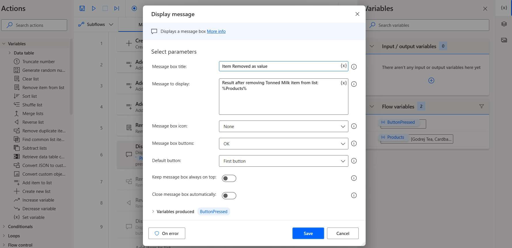 List variables in Power Automate Desktop - SharePoint & Microsoft Power Platform Tutorials ...