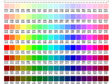 Rgb Color Code Chart