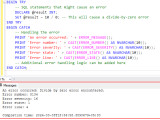 Sql Error Handling