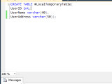 Creating Temporary Tables In Sql Server