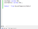 Creating Temporary Tables In Sql Server