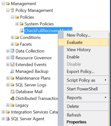 SQL Server policy-based management