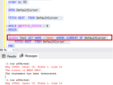 Sql Server Cursor Attributes