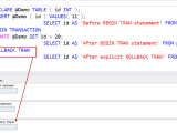 Sql Begin Transaction Rollback Example