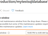 Azure Sql Database Maintenance Window
