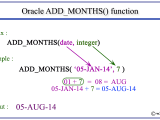 Oracle Add Months Function