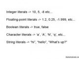 Java Literals Startertutorials