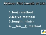 Python Find Length Of List