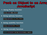 Push An Object To An Array In Javascript With Example