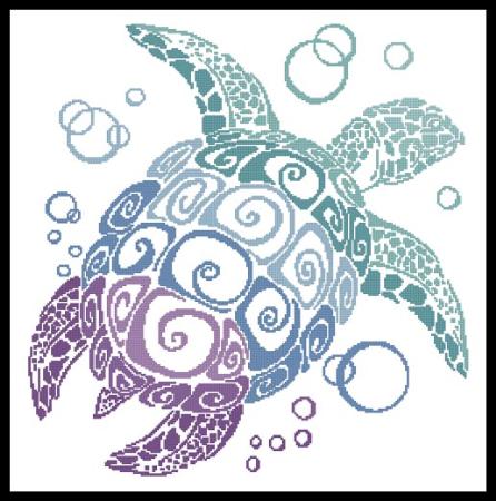 Turtle Silhouette is Cross Stitch Chart of the Week - Stitching the ...