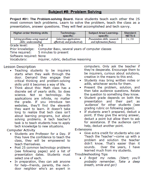 Problem Solving Bundle - Structured Learning