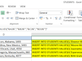 Generating Sql Scripts From Excel