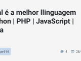 Qual é A Melhor Llinguagem Python Php Javascript Java