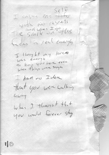 Handwritten Song Notes | The Songwriting Diaries