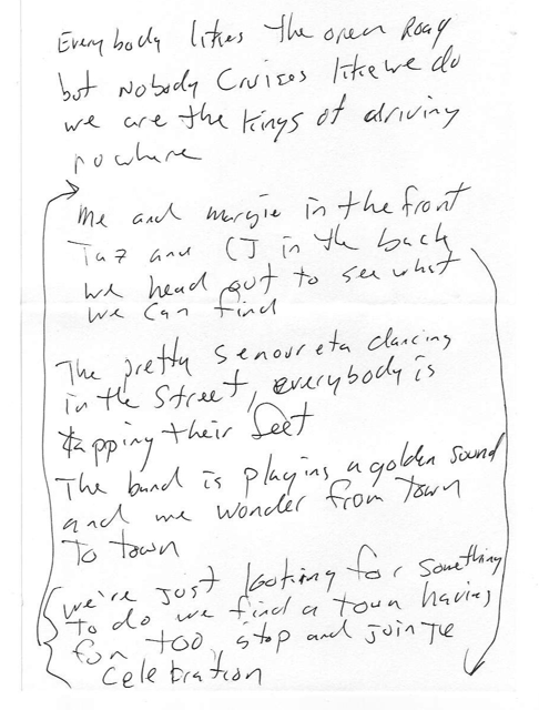 Handwritten Song Notes | The Songwriting Diaries