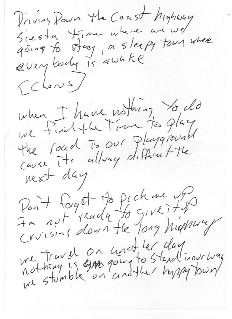 Handwritten Song Notes | The Songwriting Diaries