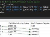 How To Use Lead And Lag Function In Sql Server