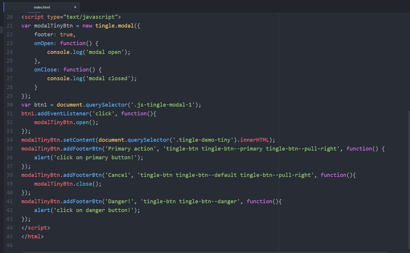 របៀបប្រើប្រាស់ Modal Window ជាមួយ Tingle JavaScript