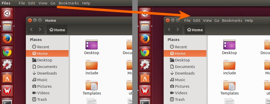 Ubuntu Show Menus In Applications Window Instead Of Global Menu Bar