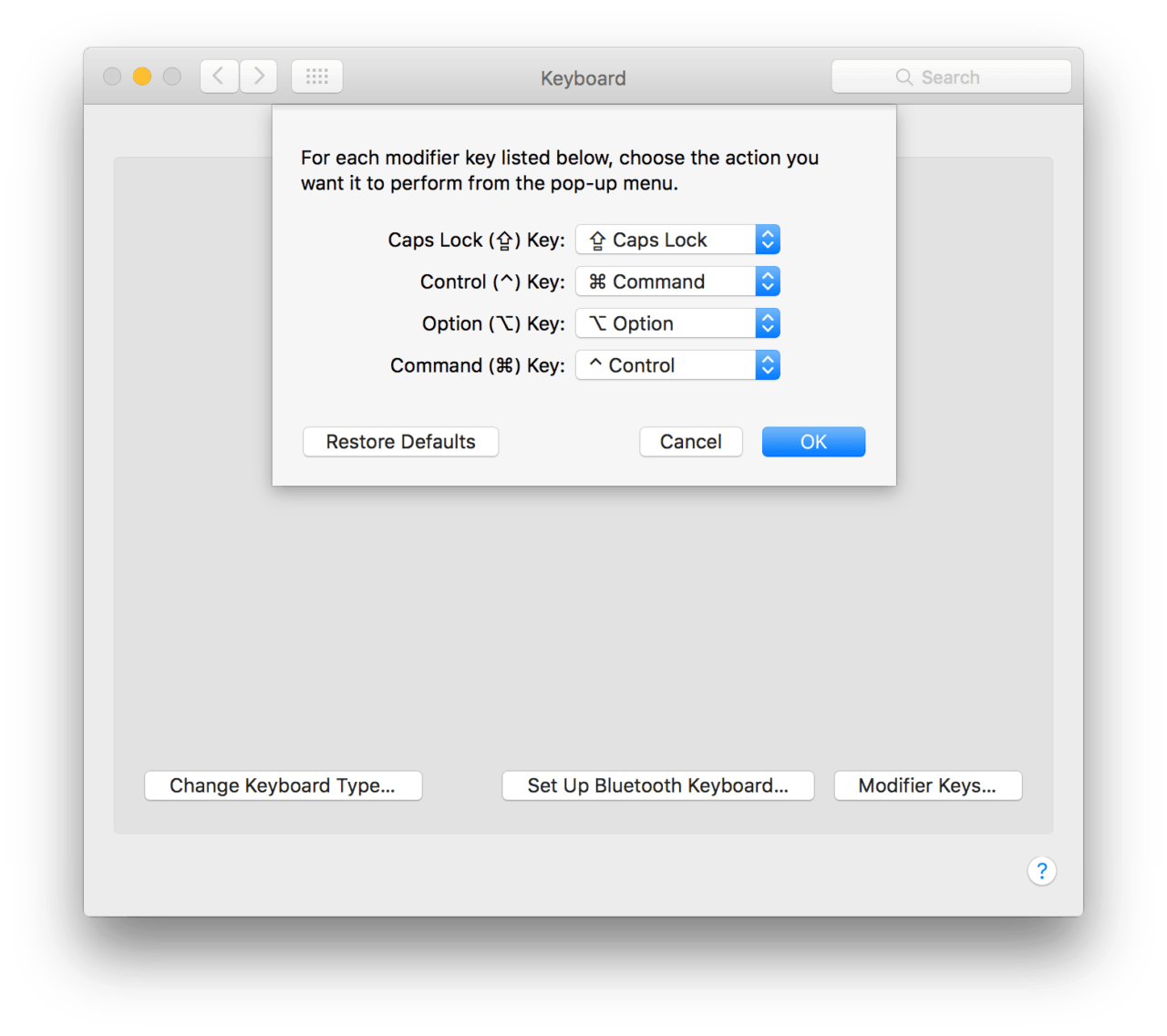 How to Switch the Command and Control Keys in OS X