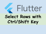 Flutter Select Rows On Datatable With The Control Shift Key Technical
