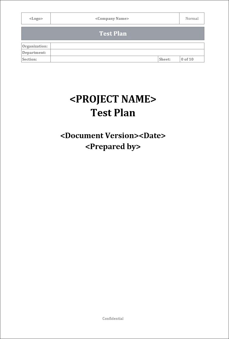 Test Plan Template Techno Pm Project Management Templates Download