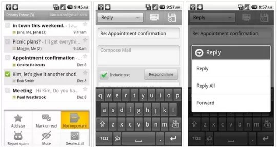 Google actualiza la aplicación de Gmail para Android - Technocracia