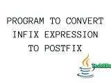 Java Program To Convert Infix Expression To Postfix Stack