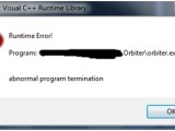 Microsoft Visual C Runtime Library Abnormal Program Terminated