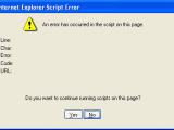Internet Explorer Script Error Shown Techyv