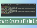 How To Create A File In Linux From Command Line