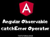 Using Catcherror Operator In Angular Observable Tektutorialshub