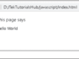 Javascript Hello World Example Tektutorialshub