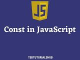 Javascript Const Tektutorialshub