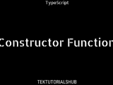 Constructor In Typescript Tektutorialshub