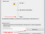 Java Application Blocked By Security Settings