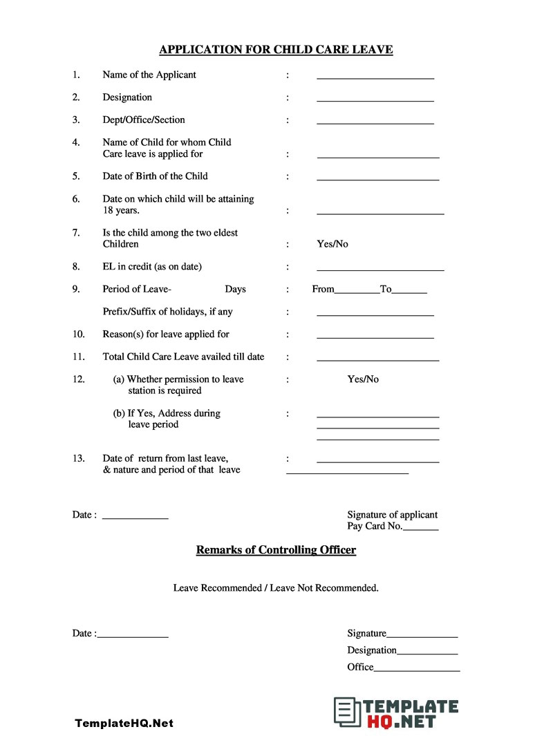15 Informative Leave Application Form Template Hq 15-informative-leave-application-form-template-hq
